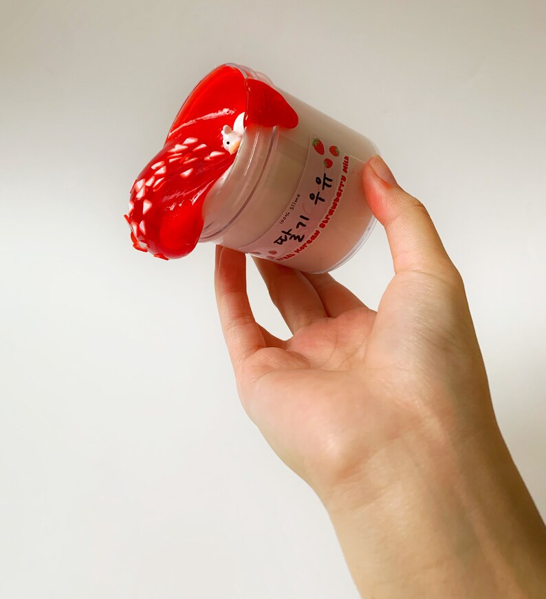 Fresh Korean Strawberry Milk | Thick and Glossy Slime, Scented Like ...