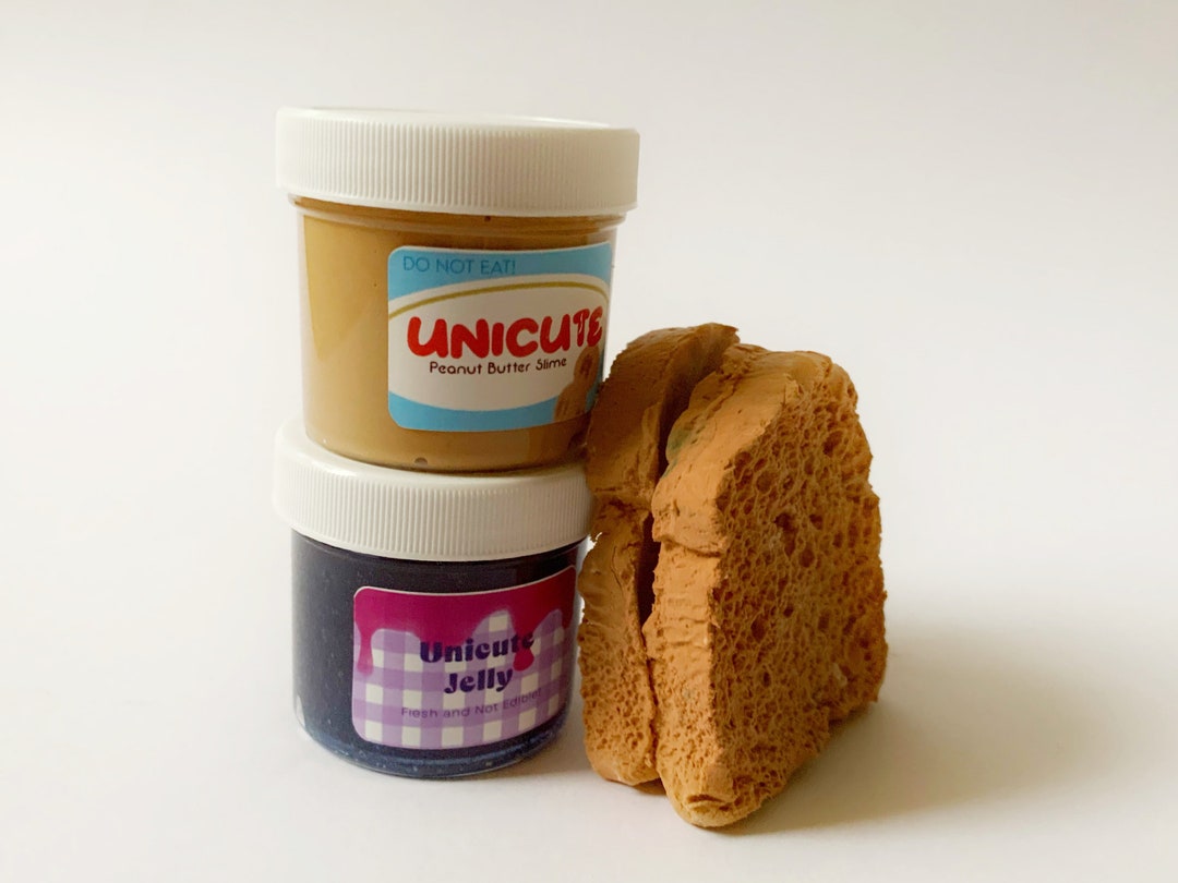 PB&J Slime | Peanut Butter and Jelly Sandwich DIY Clay Slime, Cute ...
