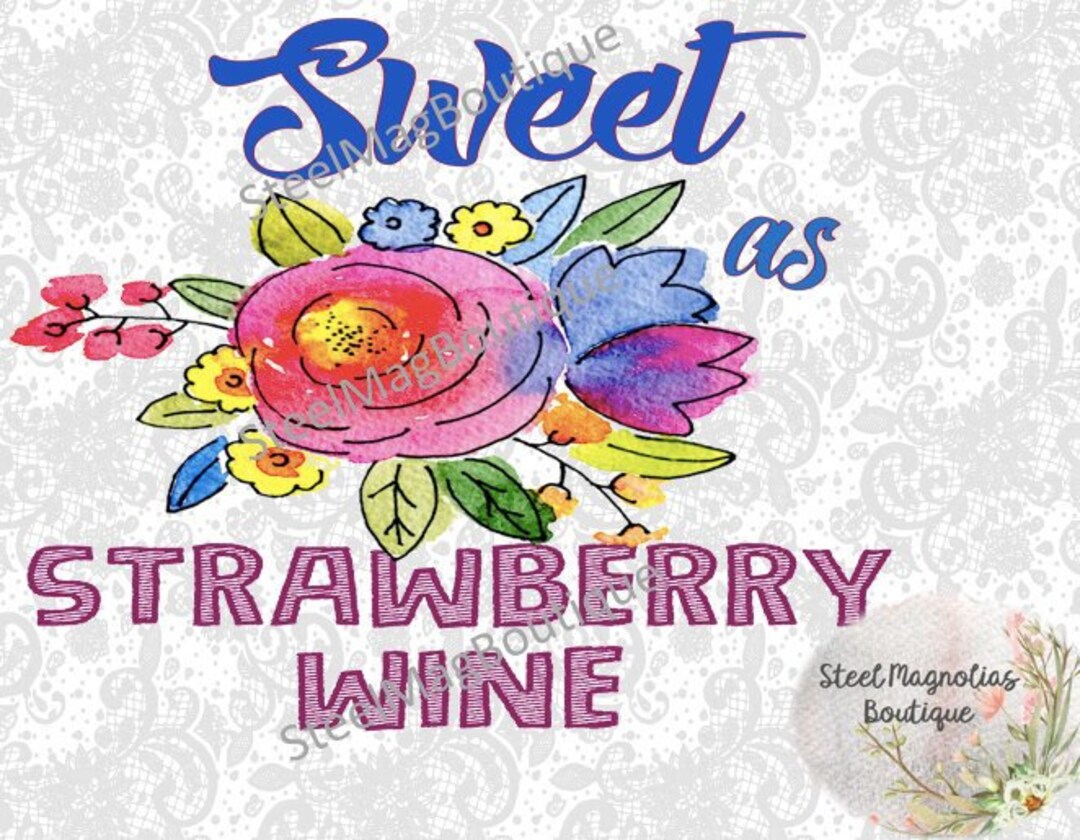 Sweet as Strawberry Wine Design - Etsy