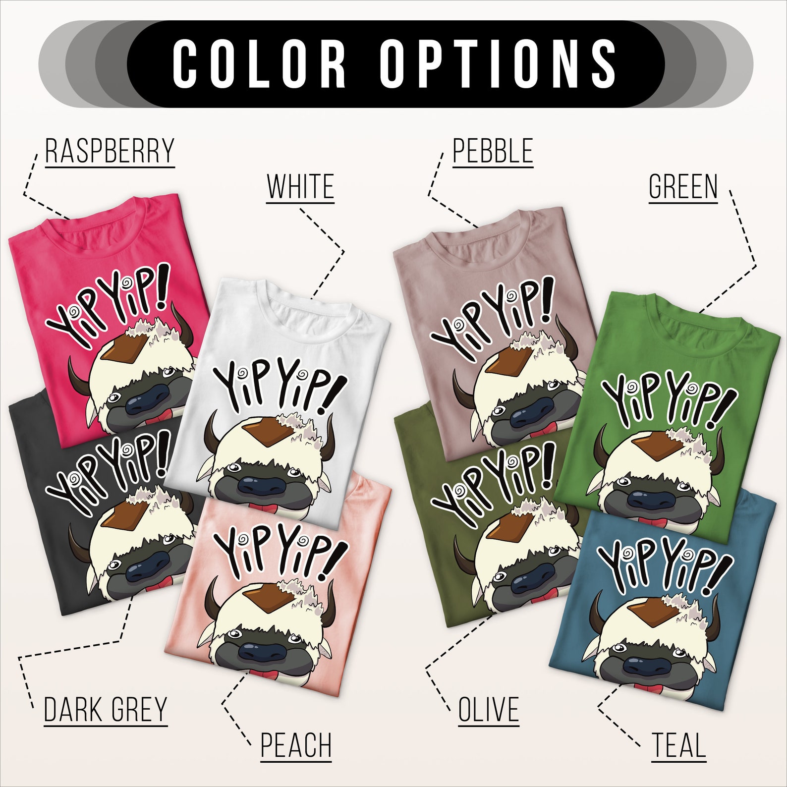 Yip Yip! Flying Bison - ATLA | Graphic T-shirt - Etsy