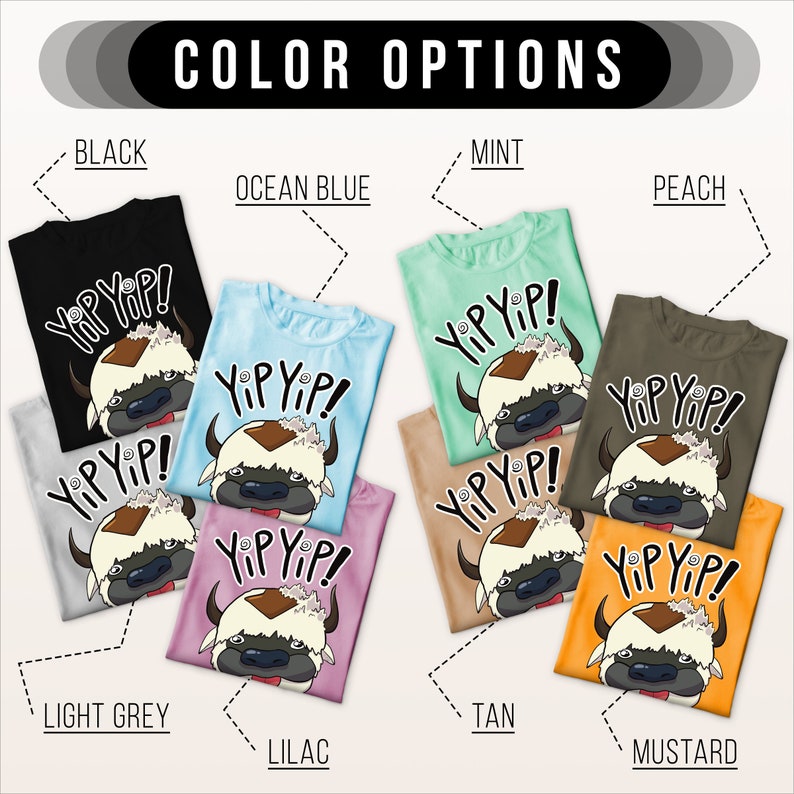 Yip Yip! Flying Bison - ATLA | Graphic T-shirt - Etsy