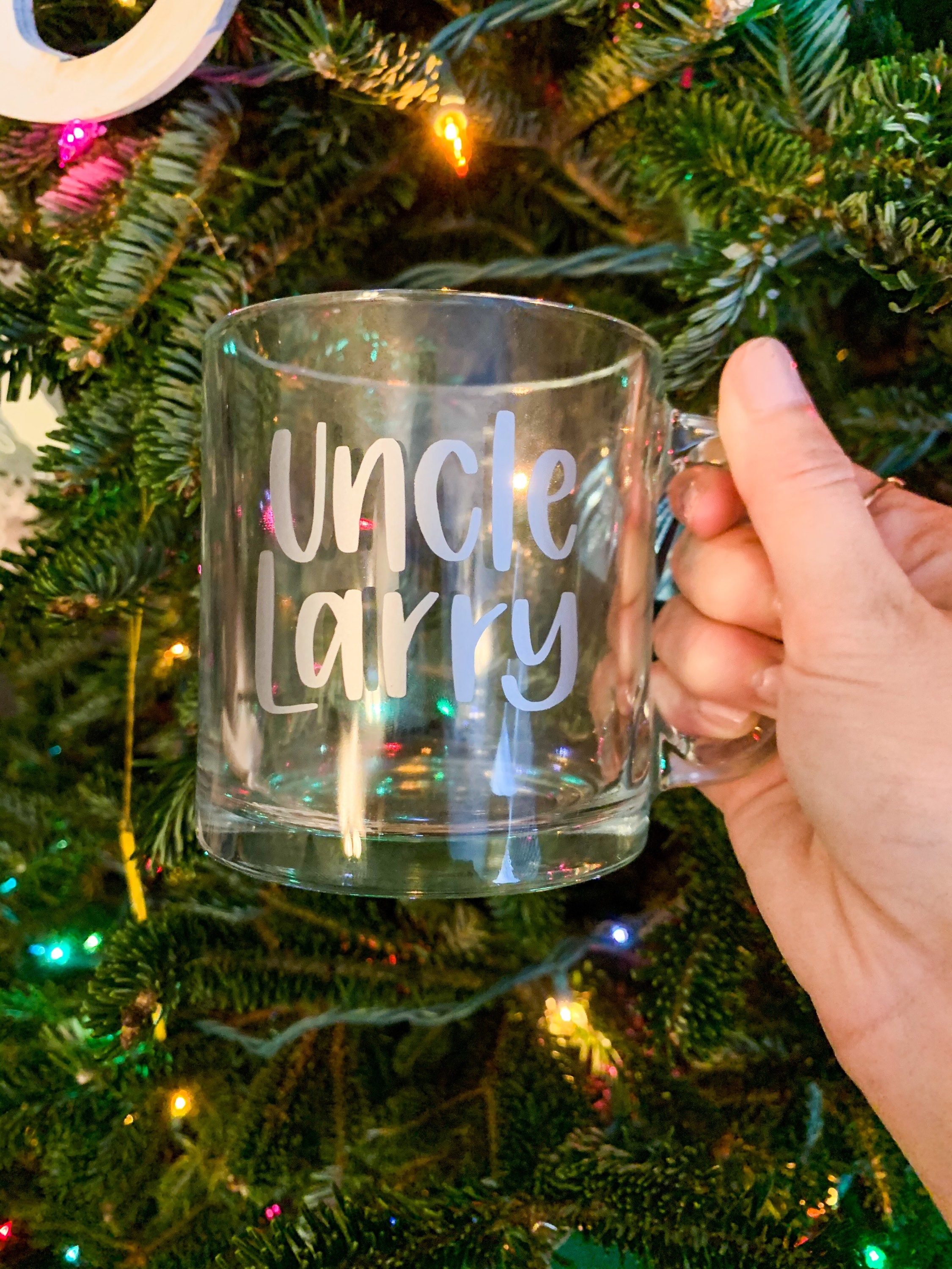 Custom Calligraphy Mug City Clear Mug Custom Christmas Gift | Etsy