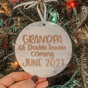 Custom Grandparent Christmas Ornament, Custom Acrylic Ornament, Vinyl ...