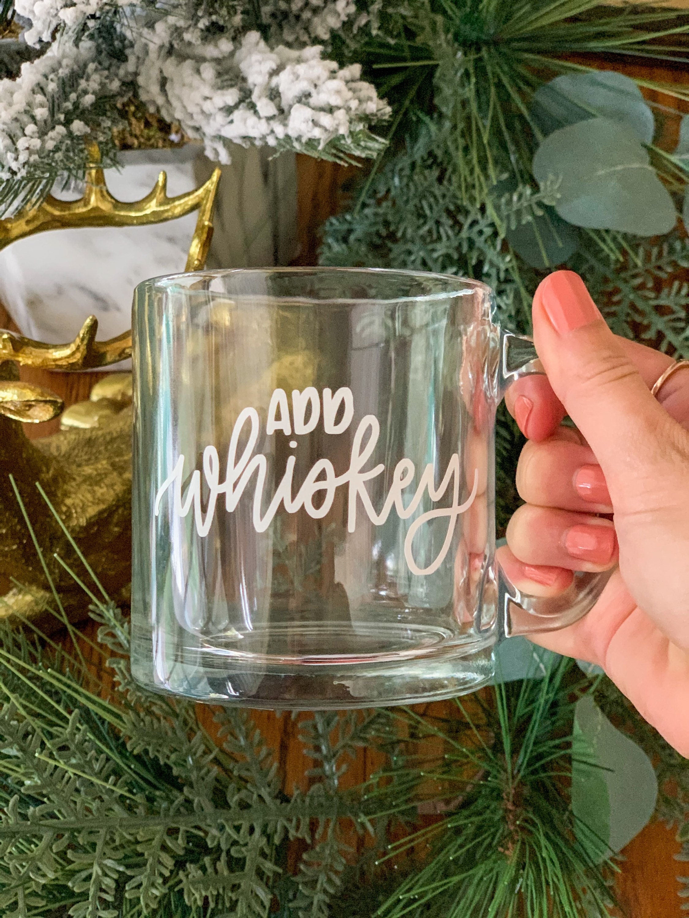 Custom Calligraphy Mug City Clear Mug Custom Christmas Gift | Etsy