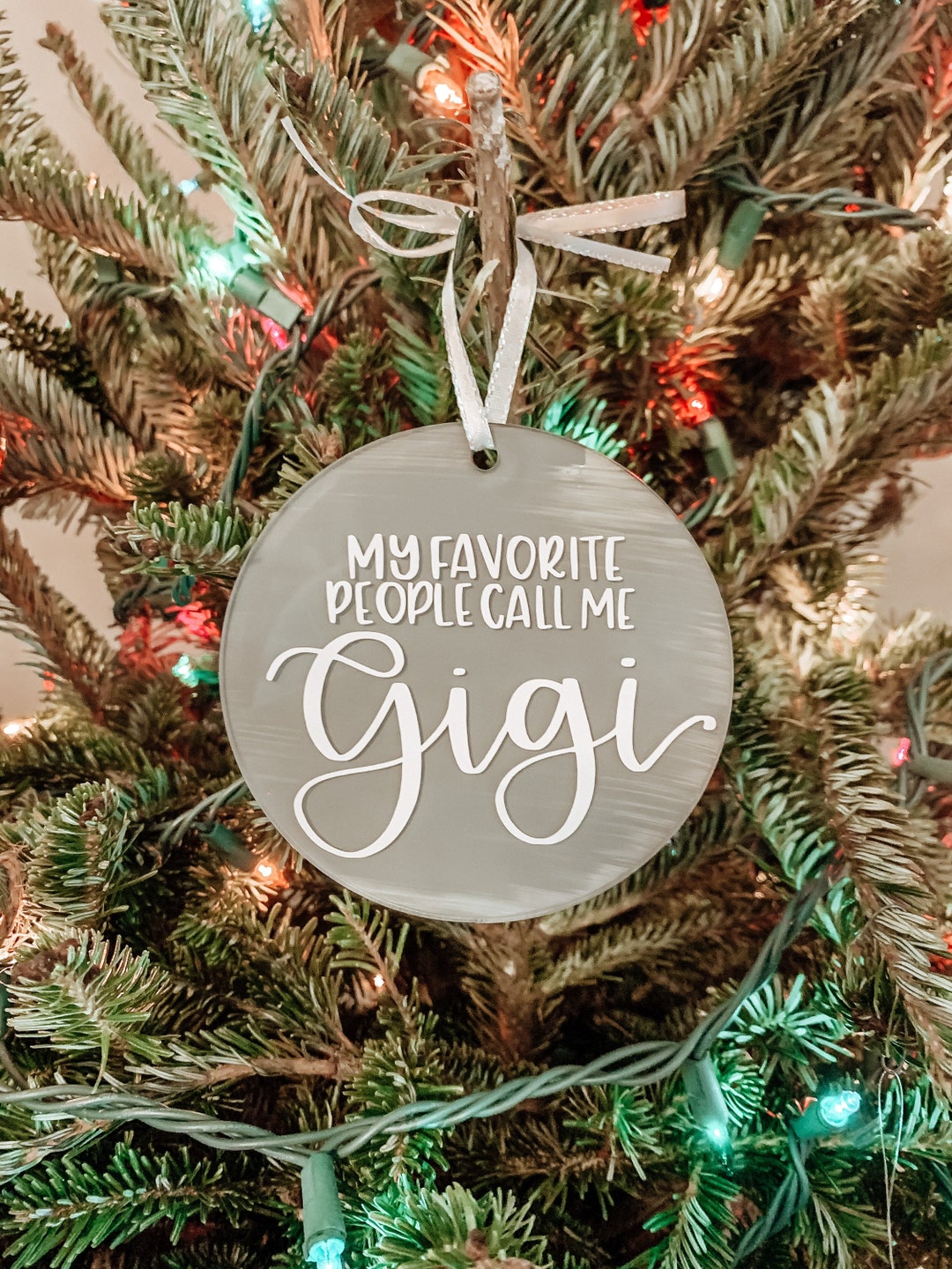 Custom Grandparent Christmas Ornament, Custom Acrylic Ornament, Vinyl ...