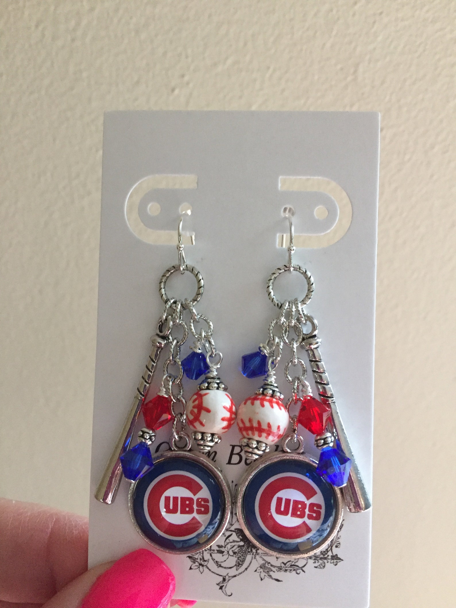Chicago Cubs Inspired Earrings - Etsy