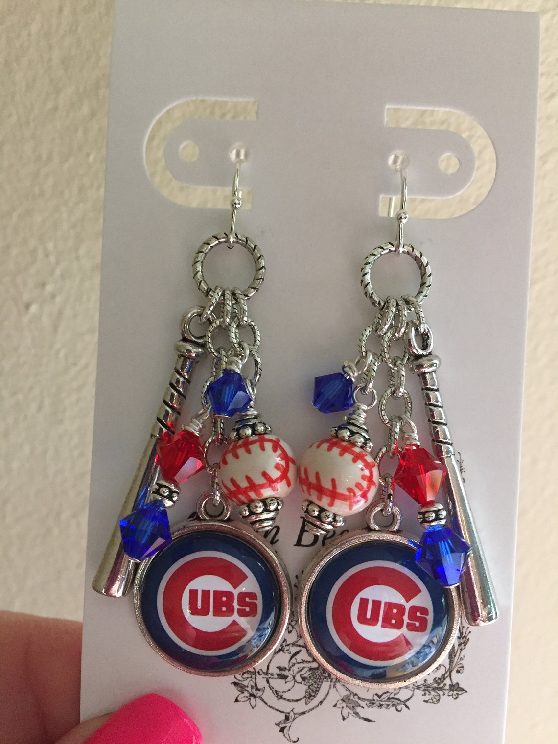 Chicago Cubs Inspired Earrings - Etsy