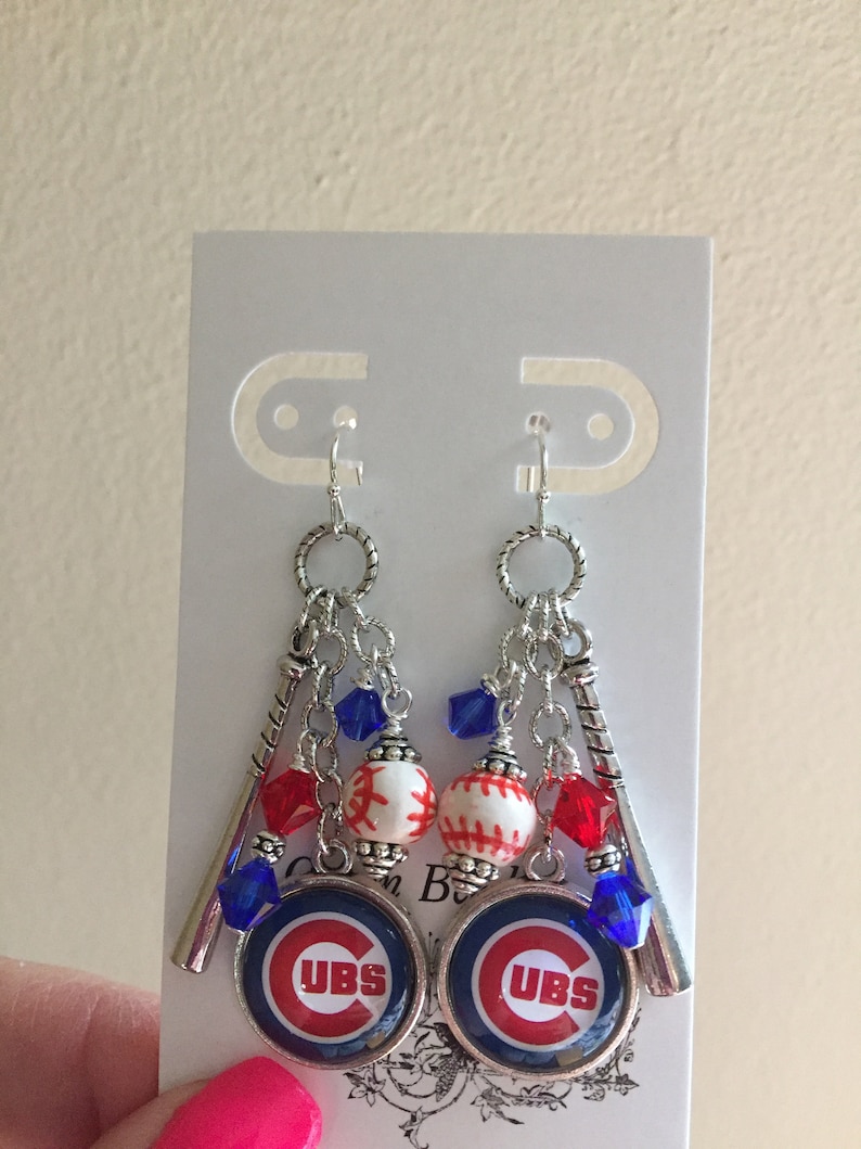 Chicago Cubs Inspired Earrings - Etsy