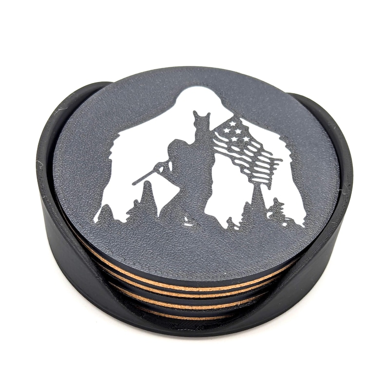 3D Printed Yeti Drink Coasters - Bigfoot, Sasquatch - Set of 4 With ...