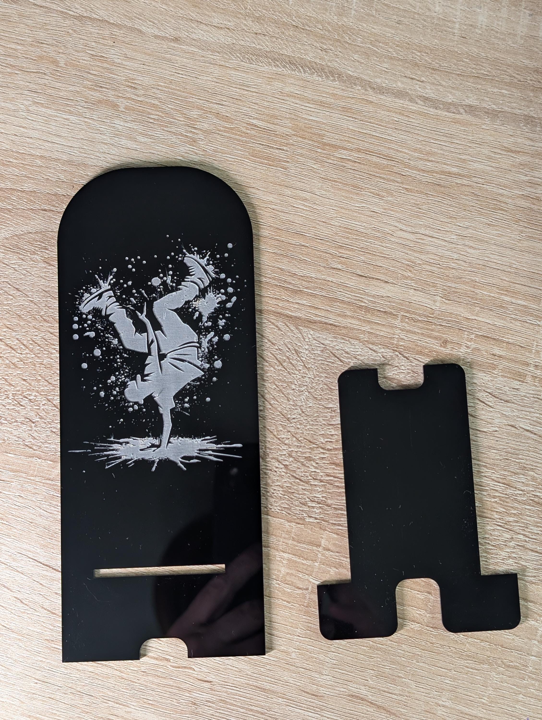 Breakdance Phone Holder Laser Cut Acrylic – Break Dancer Engraved Stand ...