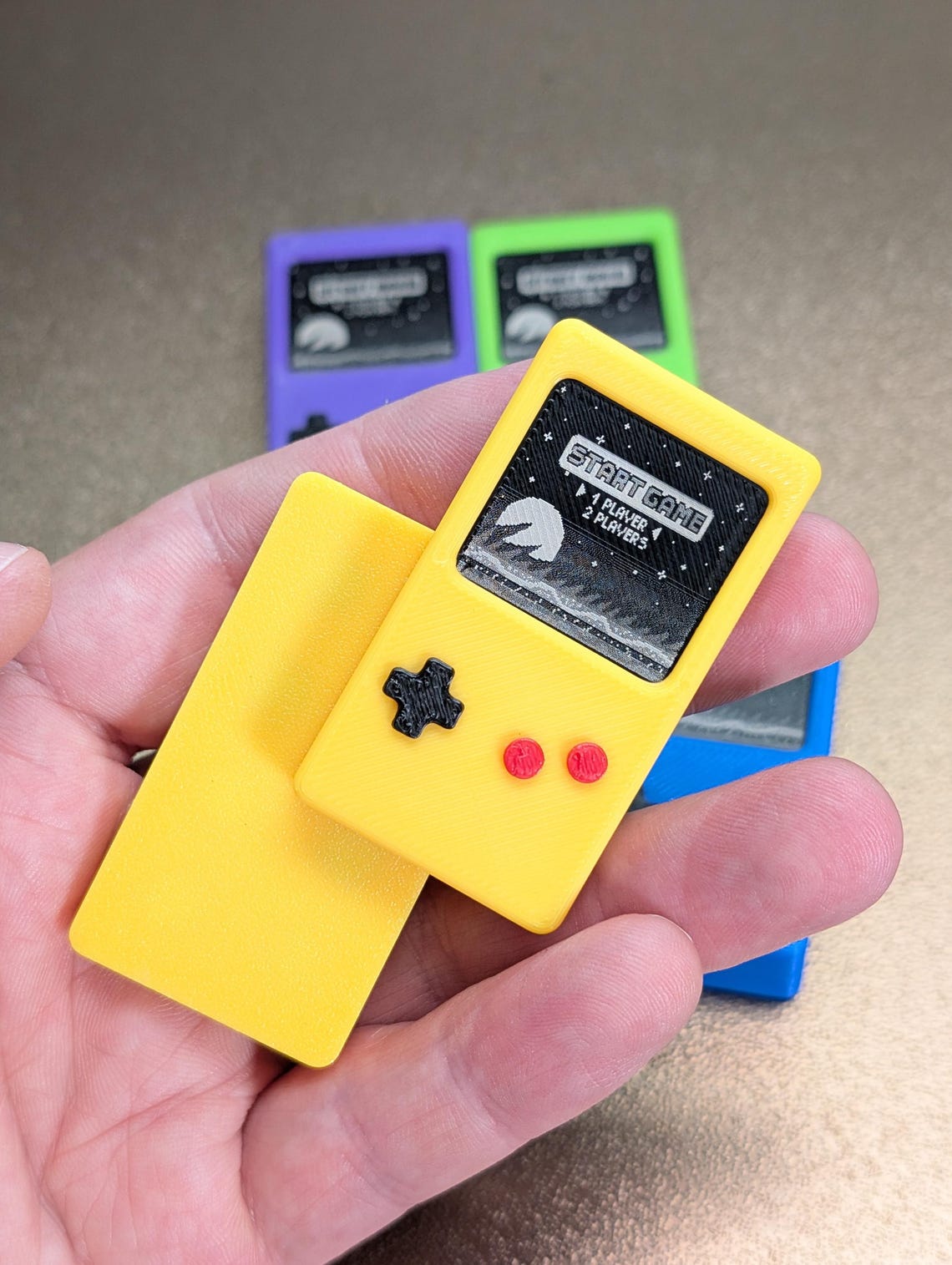 Retro Handheld Game Fidget Slider: Laser Engraved Magnetic 3D Printed ...