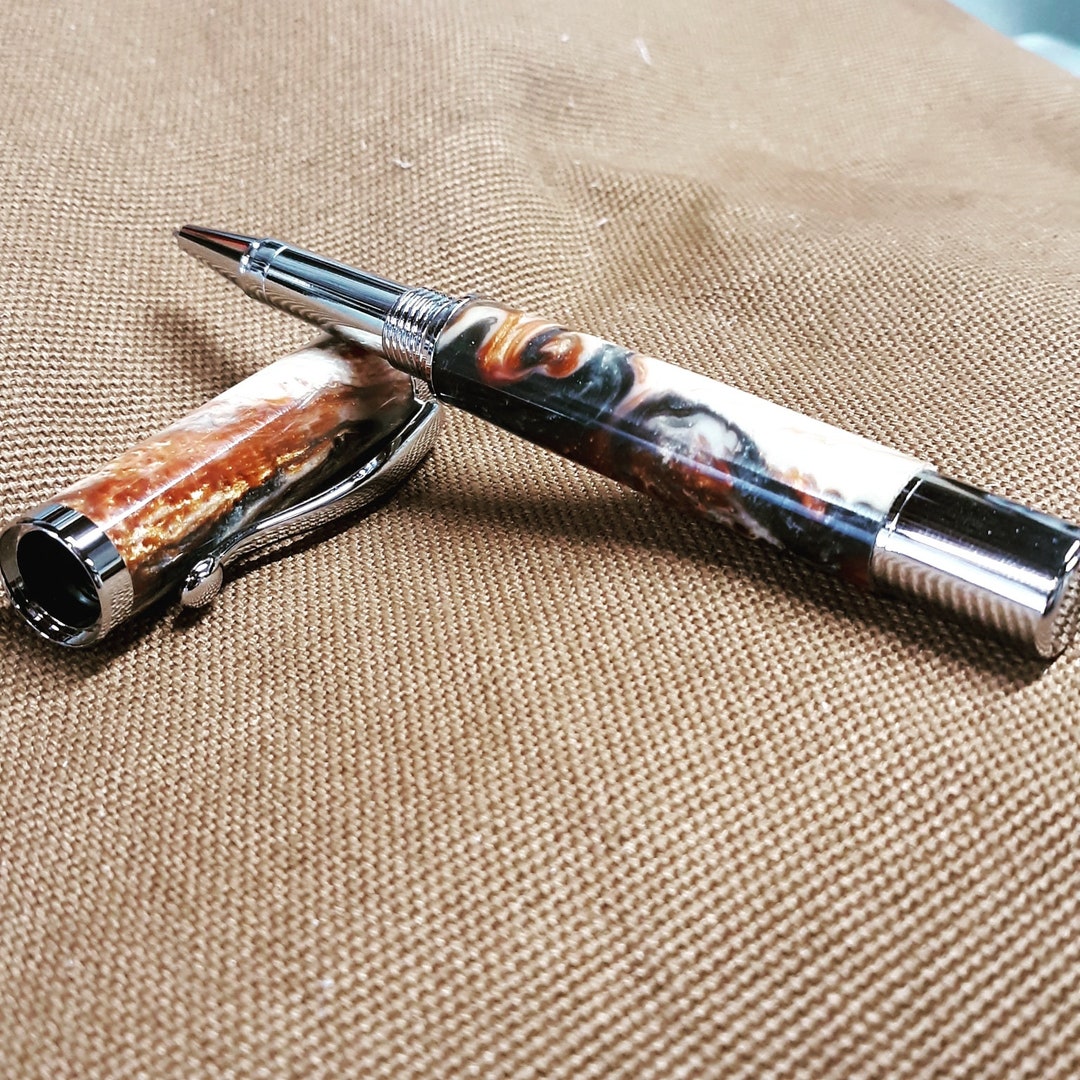 Hand Turned Writing Pen Using a Custom Acrylic Body - Etsy