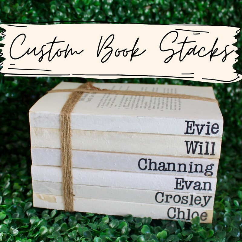 Stacked Books Decor - Etsy