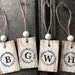 Stocking Name Tags, Beaded, Wooden, Custom Personalized, Modern ...