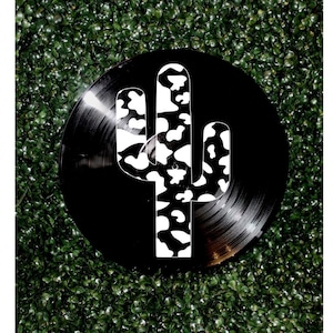 Western Cow Print Cactus/rodeo Decor/ Personalized Wall Decor/ - Etsy