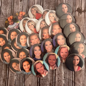 Custom Photo Buttons, Pageant Button, Headshot Button, Dance, Cheer ...