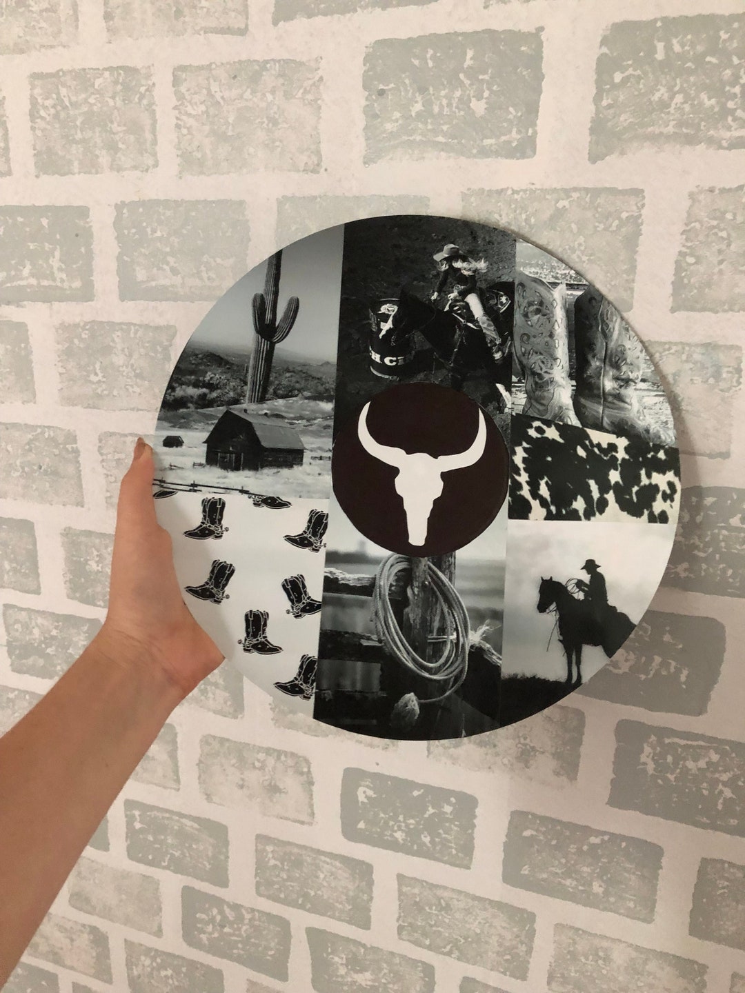 Western Black and White Decor/ Custom Vinyl Records/ Personalized Wall ...