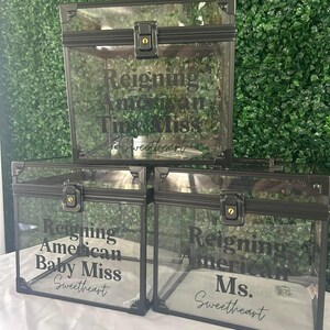 Pageant Crown Box, Custom Titleholder Crown Box, Crown Box, Tiara Box ...