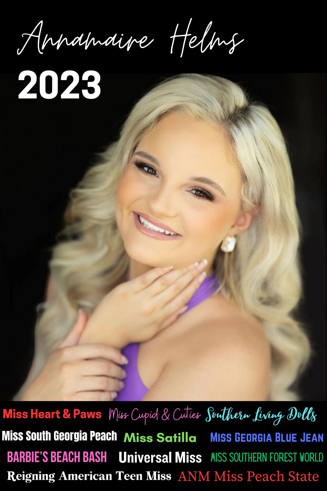 Custom Pageant Title Banner, Pageant Gift, Pageant Awards Poster ...