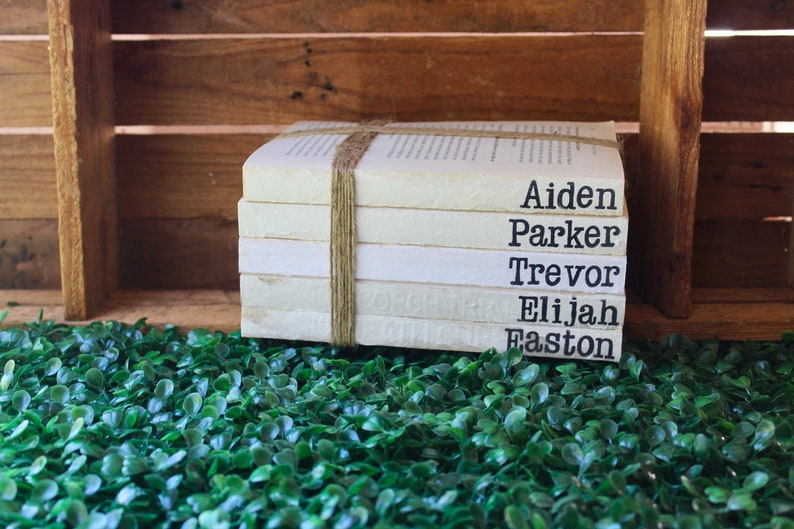 Farmhouse Stamped Books Personalized Stamped Books - Etsy