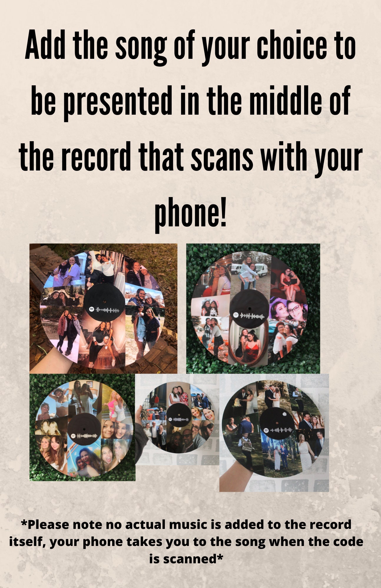 CUSTOM ORDER Vinyl Record Photo Collage Vintage Record | Etsy