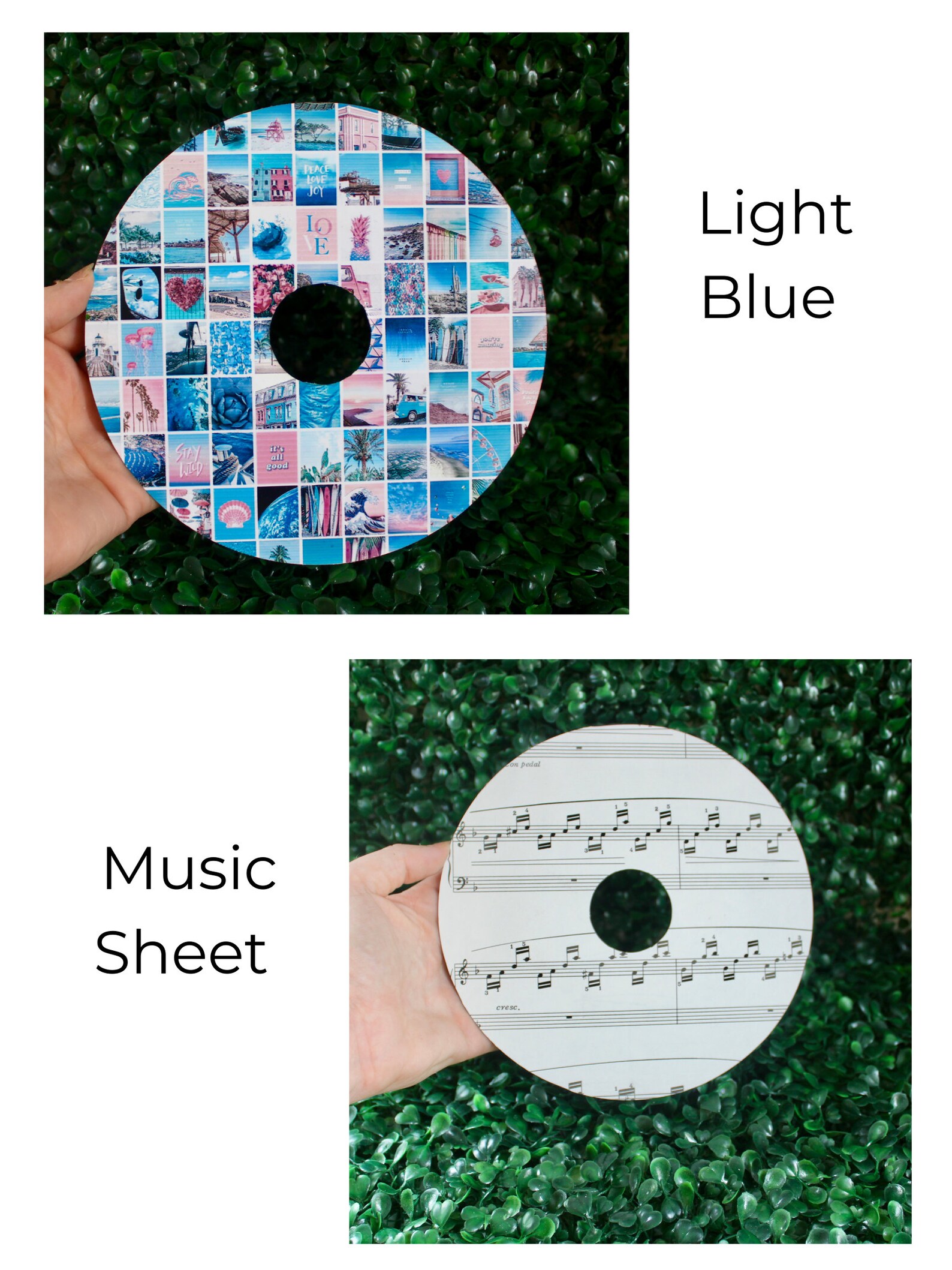 Collage Vinyl Mini Records/ Aesthetic Personalized Wall Decor/ - Etsy