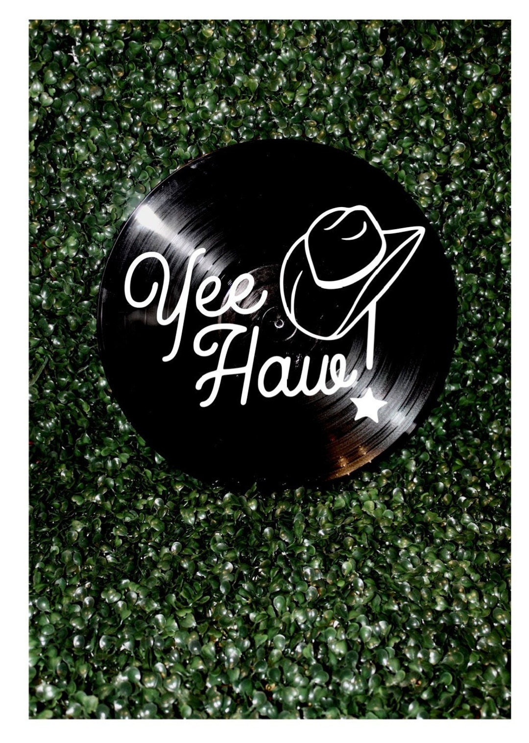 Yee Haw Western Gift/rodeo Decor/personalized Wall Decor/vinyl Record ...