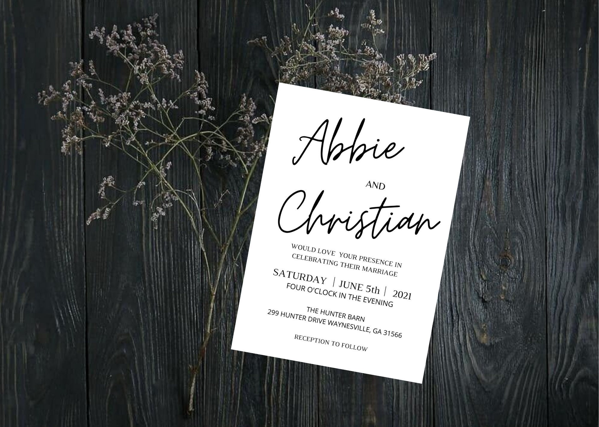 Printable Wedding Invitation Template, Printable Editable Wedding ...