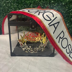 Pageant Crown Box, Custom Titleholder Crown Box, Crown Box, Tiara Box ...