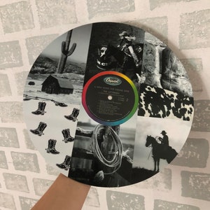 Western Black and White Decor/ Custom Vinyl Records/ Personalized Wall ...