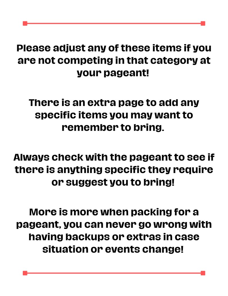 How to Pack for a Pageant, Guide to Pageant Packing,packing List ...