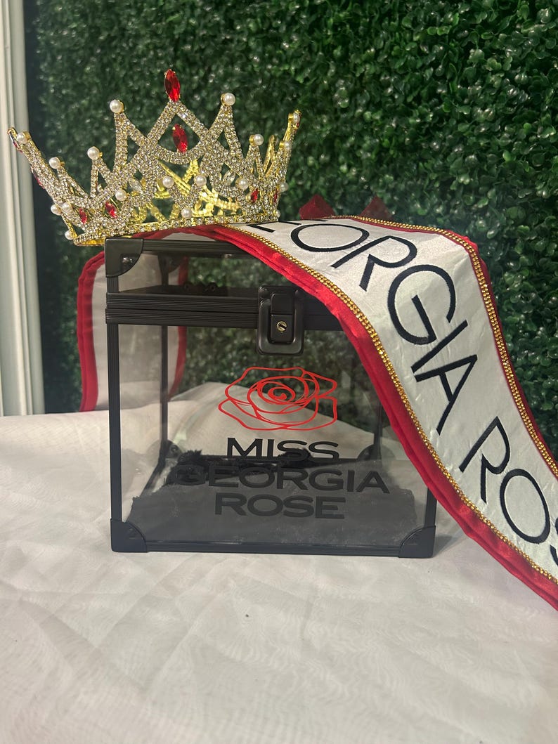 Pageant Crown Box, Custom Titleholder Crown Box, Crown Box, Tiara Box ...