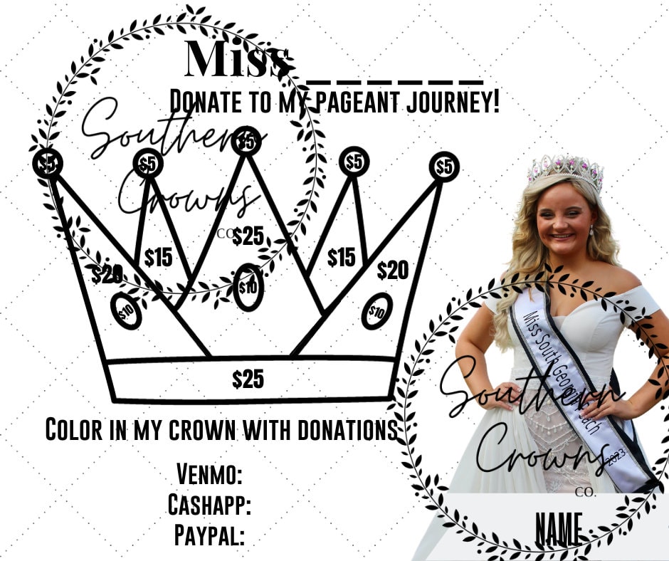Color My Crown Pageant Fundraiser, Custom Pageant Votes Flyer, People's ...
