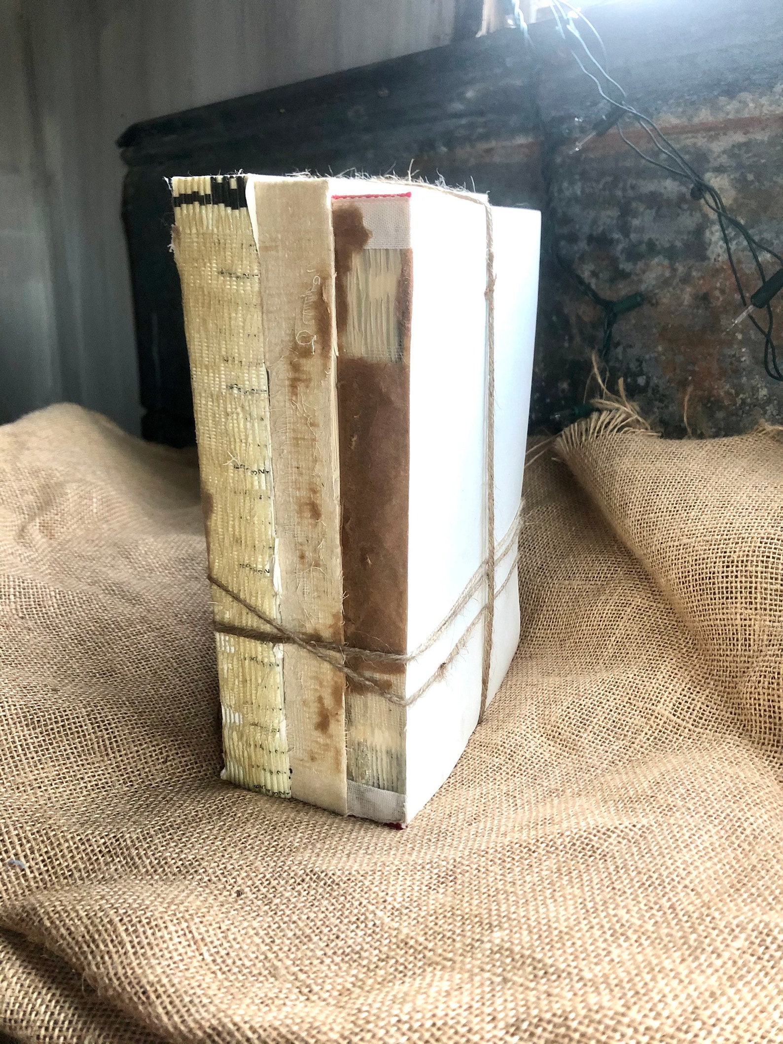 Farmhouse Hand Stamped Rustic Home Decor Book Stacks, Blank Book Stack ...