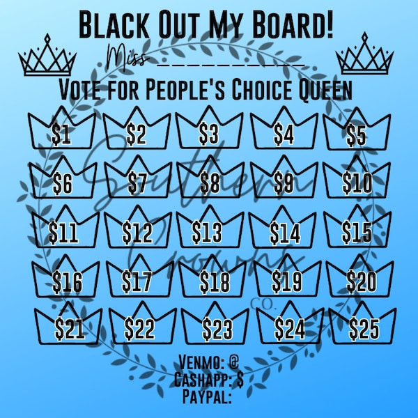 Black Out My Board Fundraiser - Etsy