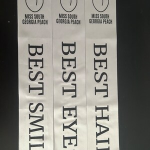 Custom Pageant Sashes, Satin Sashes, Pageant Sashes, Custom Sashes ...
