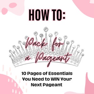 How to Pack for a Pageant, Guide to Pageant Packing,packing List ...