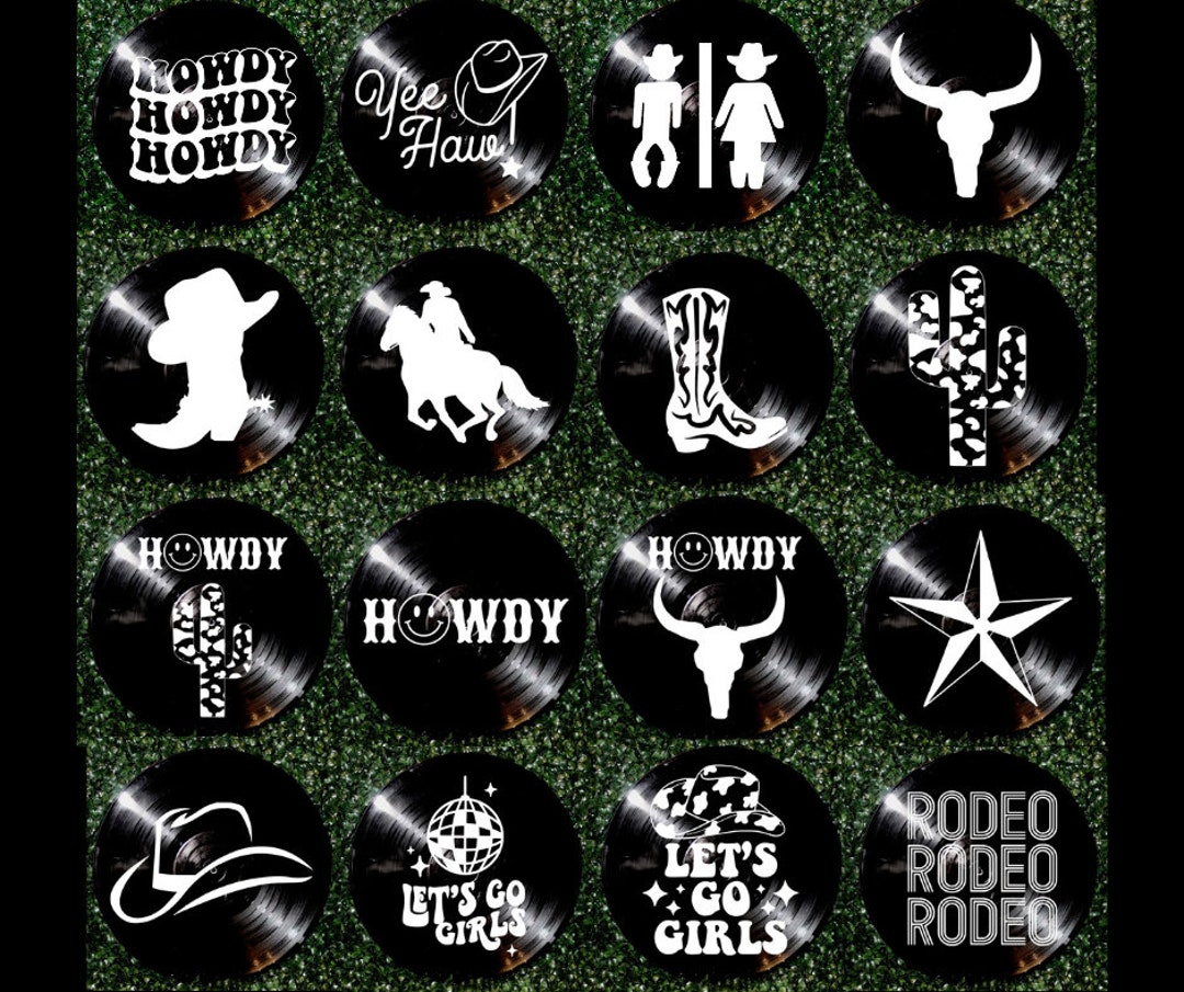 Western Cowgirl Cowboy Record Decor/dorm Decor/ Personalized Wall Decor ...