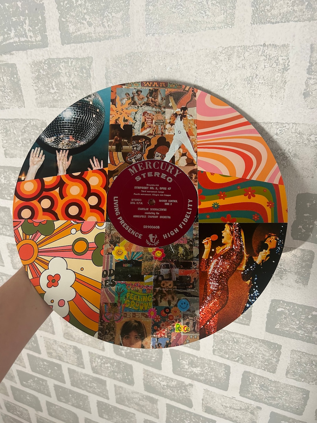 Retro 70s Decor/ Custom Vinyl Records/ Personalized Wall Decor/ Vinyl ...