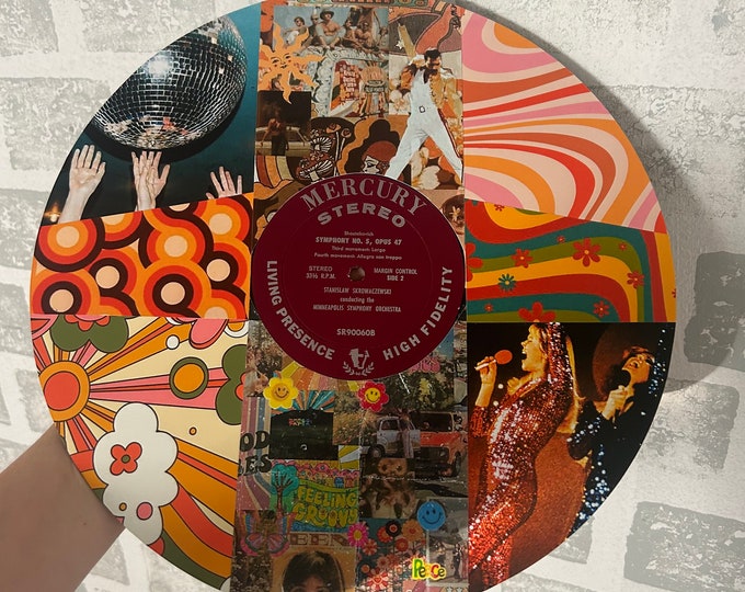 Retro 70s Decor/ Custom Vinyl Records/ Personalized Wall Decor/ Vinyl ...