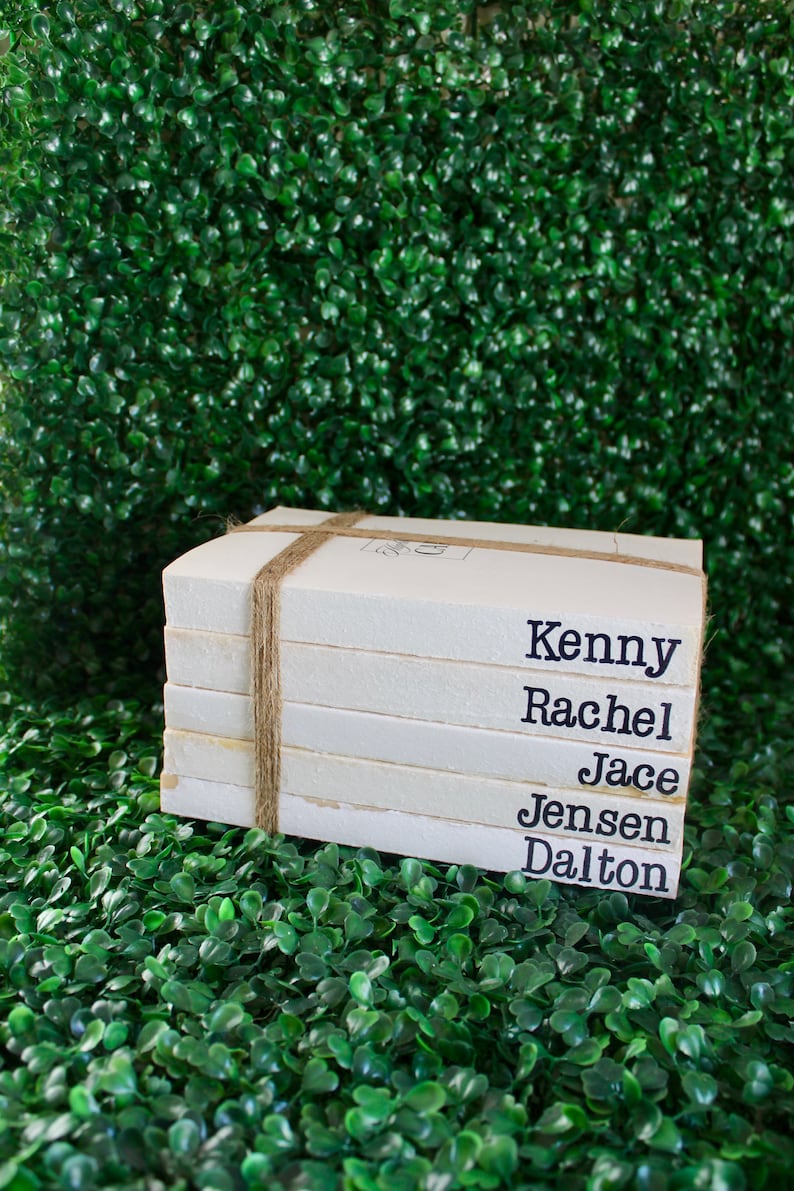 Farmhouse Stamped Books Personalized Stamped Books - Etsy