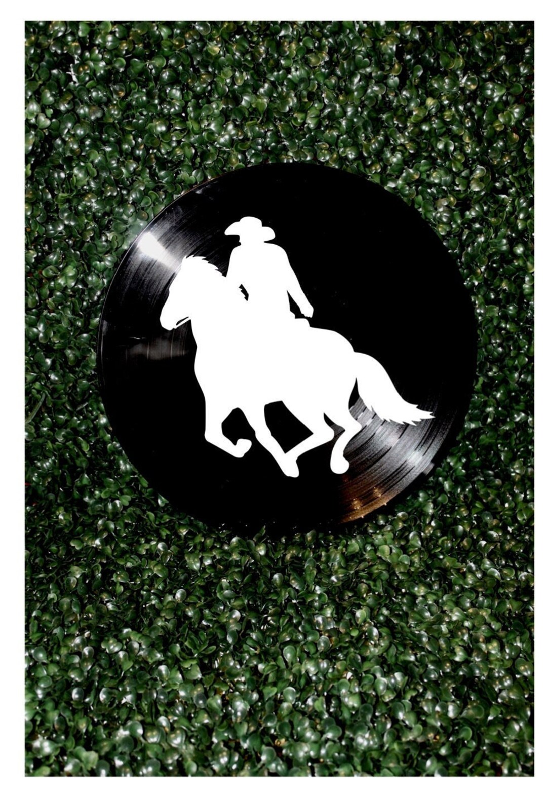 Western Cowboy Silhouette/rodeo Decor/ Personalized Wall Decor/ Vinyl ...
