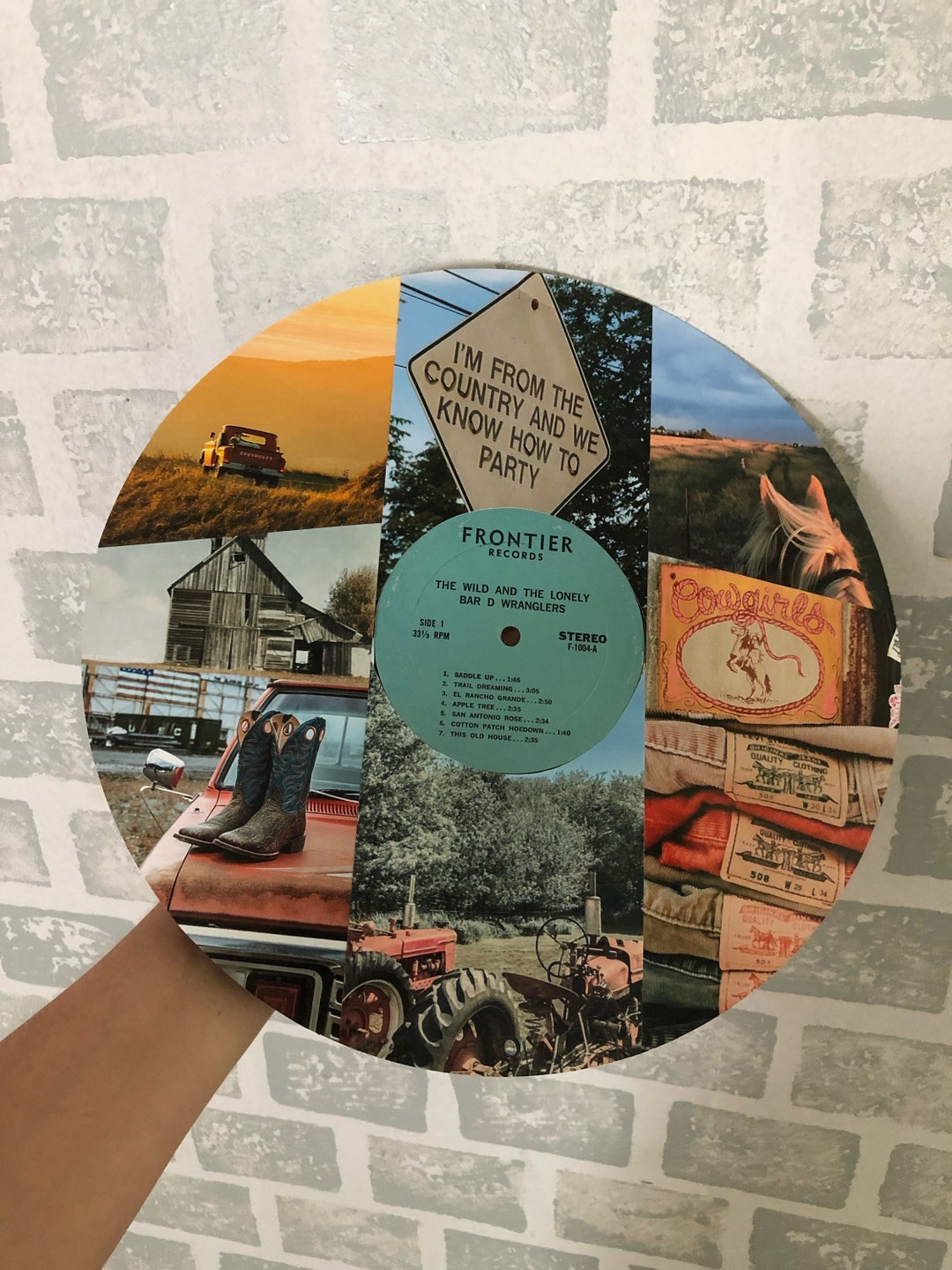 Western Country Vibe Decor/ Custom Vinyl Records/ Personalized Wall ...