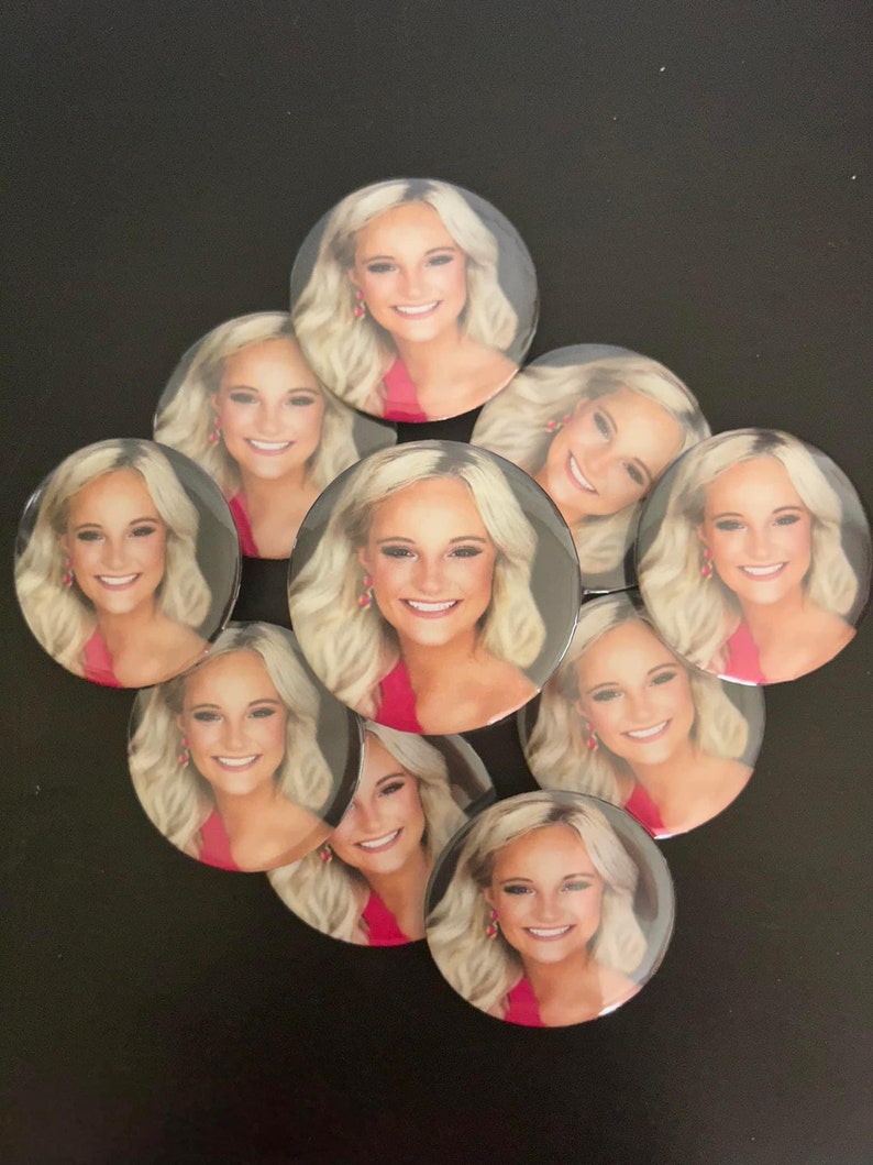 Custom Photo Buttons, Pageant Button, Headshot Button, Dance, Cheer ...