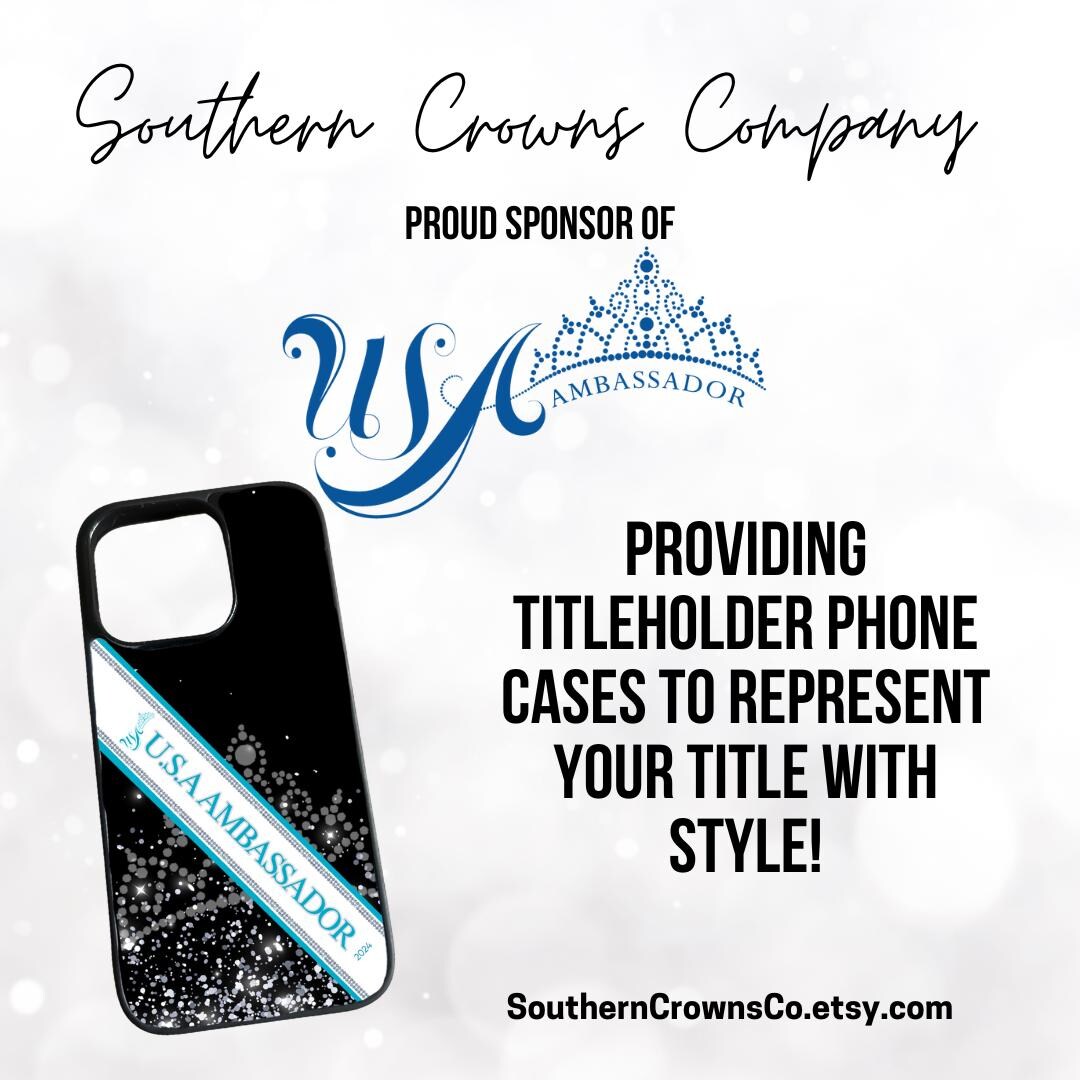 USA AMBASSADOR Pageant Title Phone Case, Gift, Sash Phone Case ...