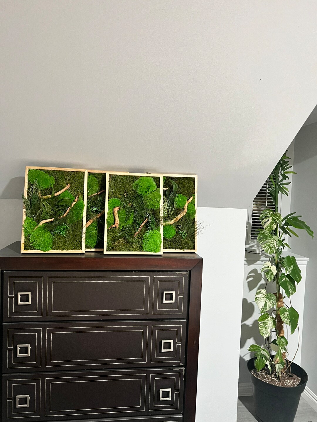 Super Sale Moss Wall Art Home Office Wall Decor Preserved Moss Moss ...