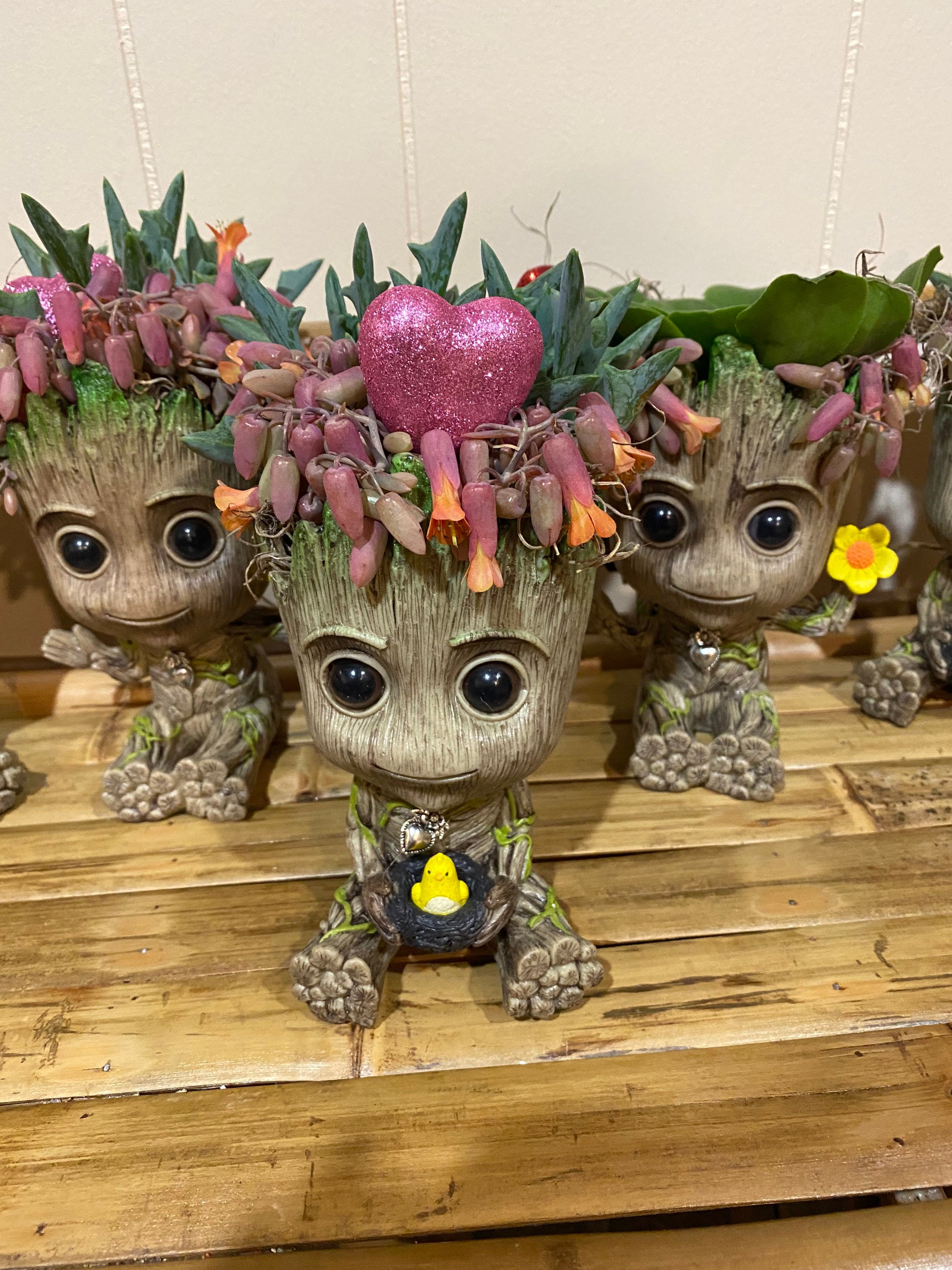 Baby Groot succulent arrangement planter gift Valentines day | Etsy