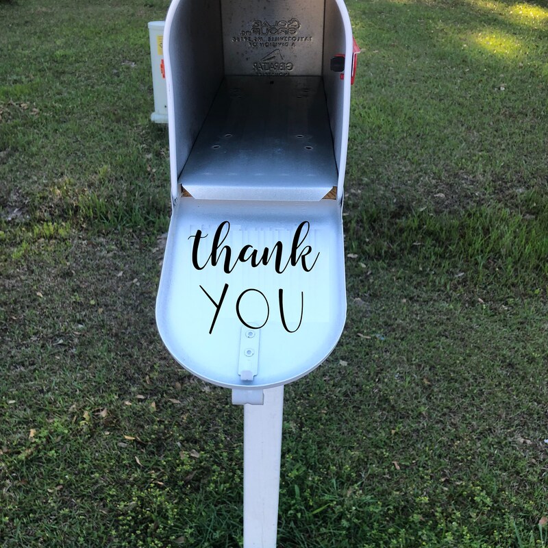 Thank You Mailbox Decal - Etsy