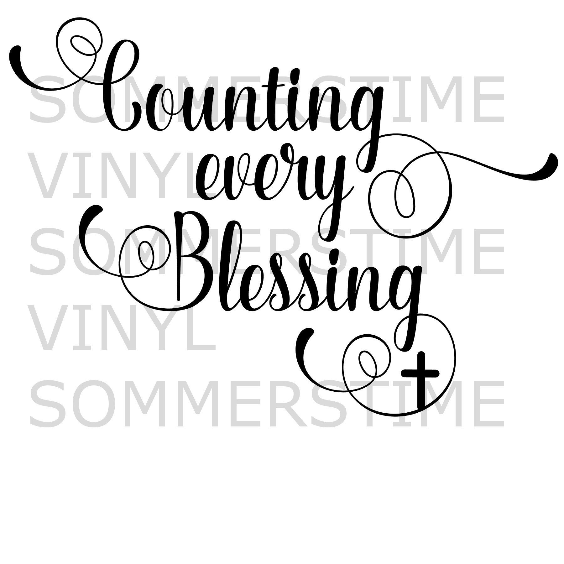 Counting Every Blessing Christian Bible Svg Png Pdf Jpg Silhouette