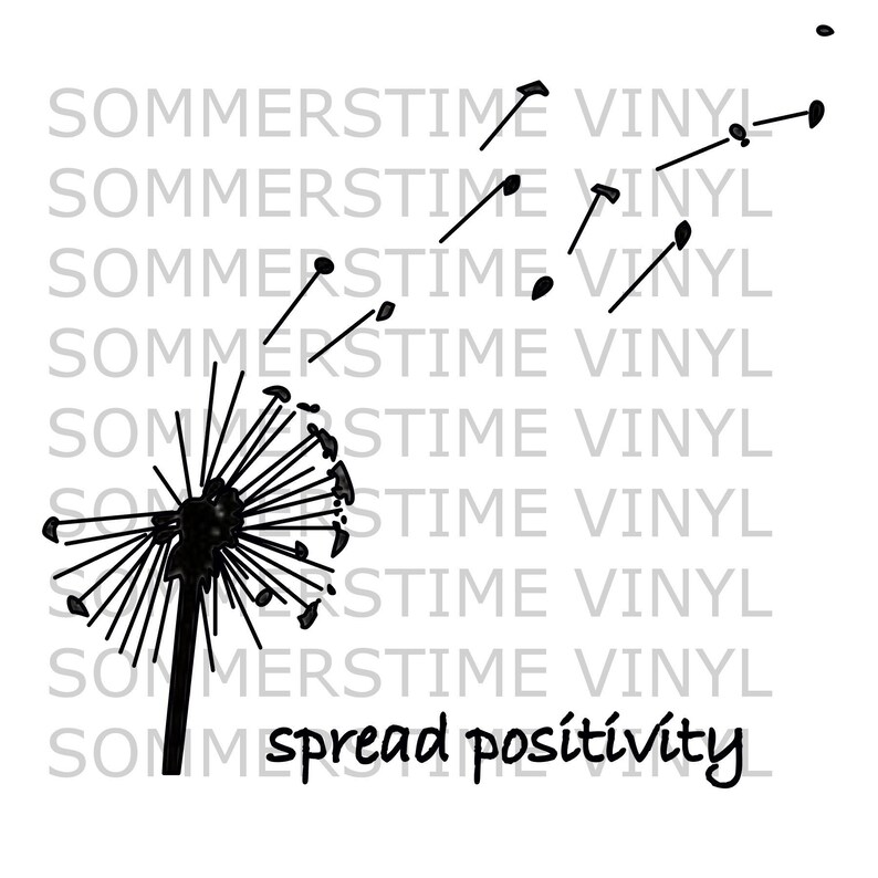 Spread Positivity, Svg Png Pdf Jpg, Silhouette, Cricut, Digital ...